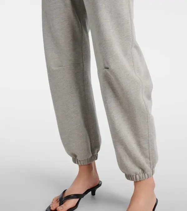 NILI LOTAN Dulce Cotton-blend Sweatpants - Grey