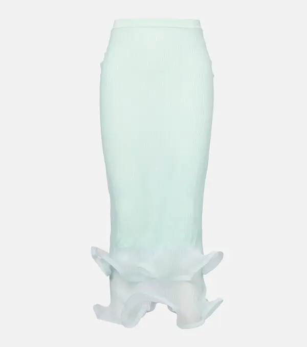 Simkhai Kelso Knit Midi Skirt - Blue