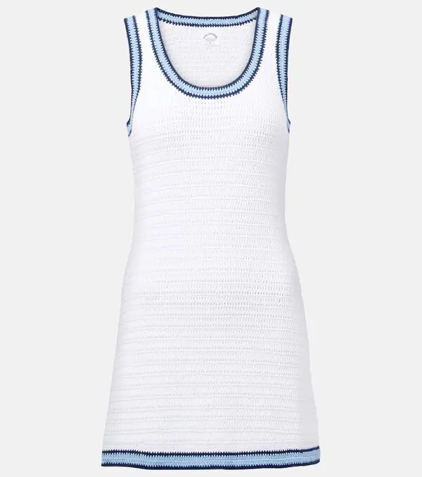 The Upside Elsa Crochet Cotton Minidress - White