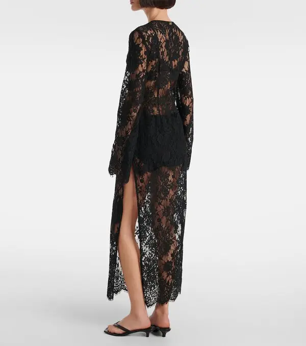 BANANHOT Millie Lace Maxi Dress - Black | Editorialist