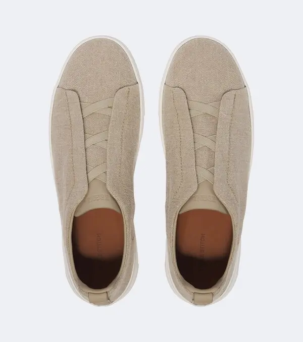 Zegna Triple Stitch Canvas Sneakers
