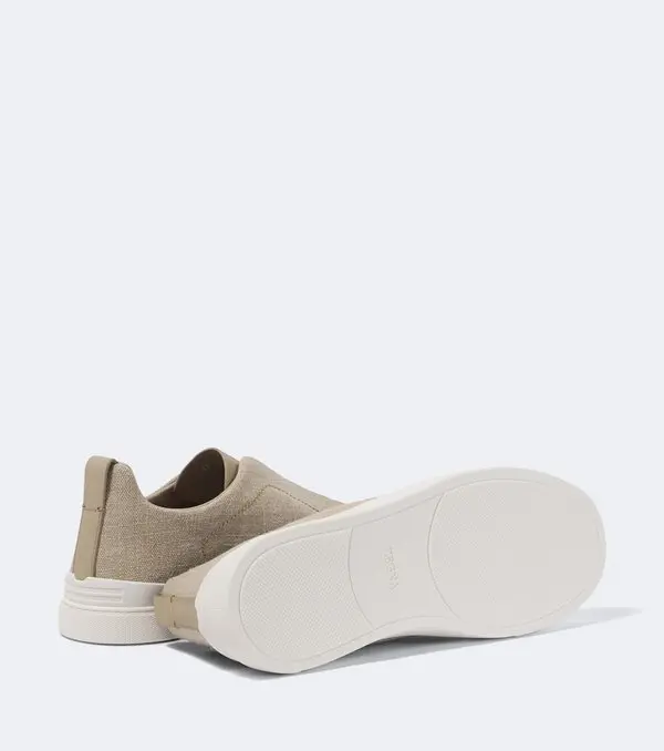 Zegna Triple Stitch Canvas Sneakers