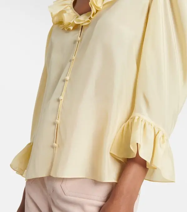 Chloé Ruffled Silk Habutai Blouse