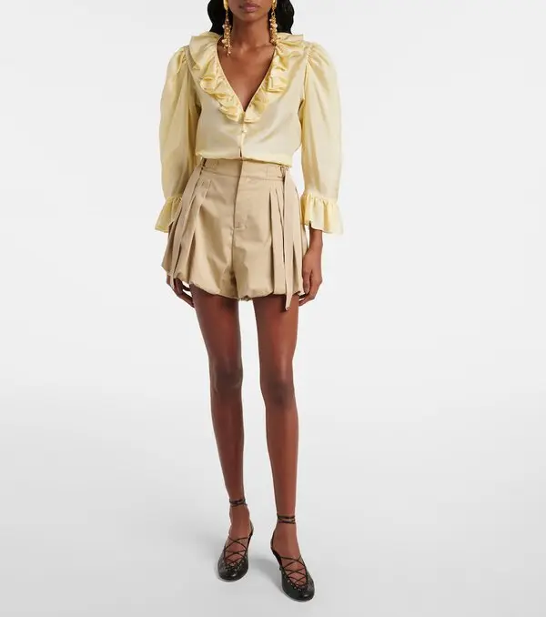 Chloé Ruffled Silk Habutai Blouse