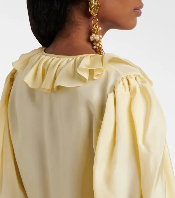 Chloé Ruffled Silk Habutai Blouse