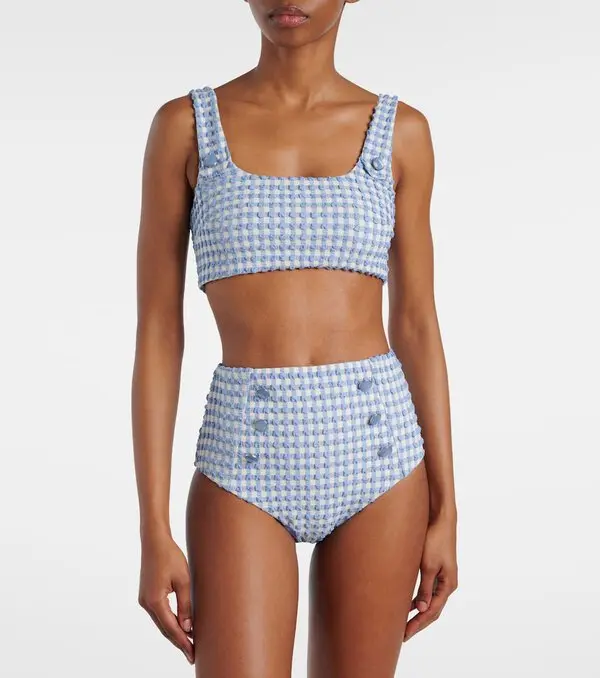 Simkhai Ginger Gingham Bikini Bottom