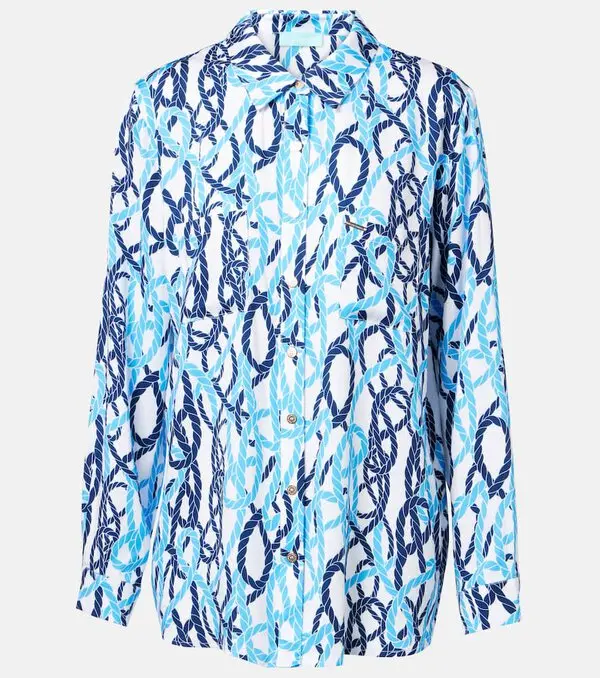 Melissa Odabash Millie Printed Shirt - Blue