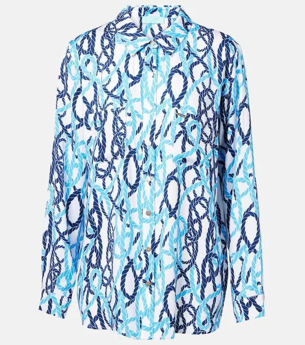 Melissa Odabash Millie Printed Shirt - Blue