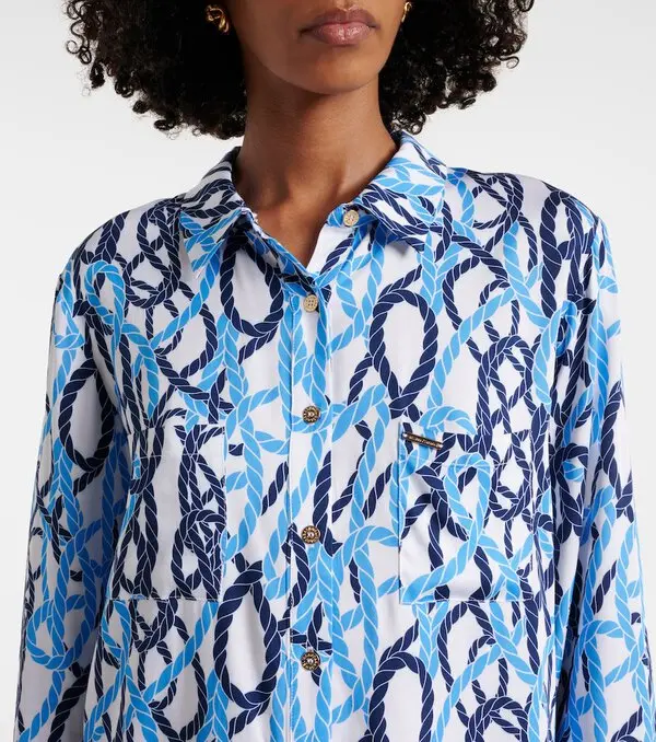Melissa Odabash Millie Printed Shirt - Blue