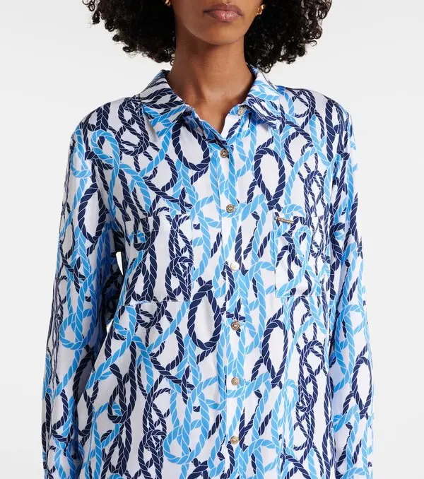 Melissa Odabash Millie Printed Shirt - Blue
