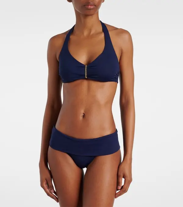 Melissa Odabash Provence Embellished Bikini Top - Blue