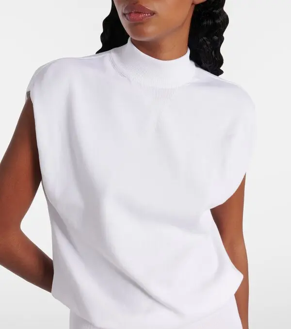 Alaïa Column Cotton Midi Dress