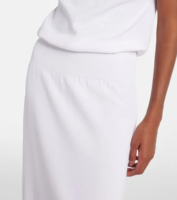 Alaïa Column Cotton Midi Dress