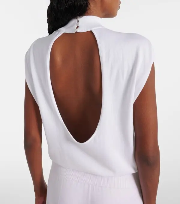 Alaïa Column Cotton Midi Dress