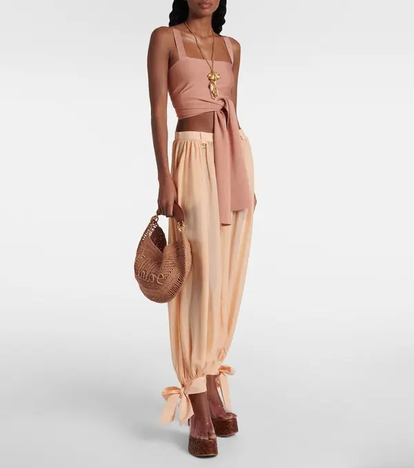Chloé Raffia Shoulder Bag - Brown