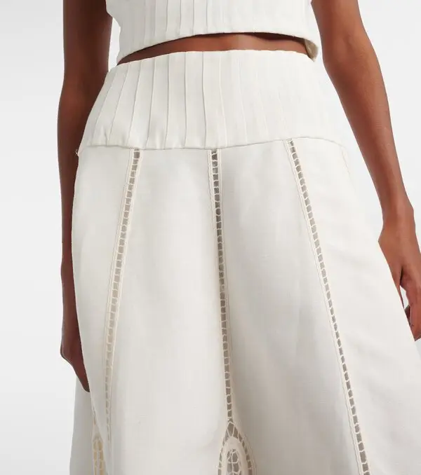 Simkhai Kaius Lace-trimmed Midi Skirt