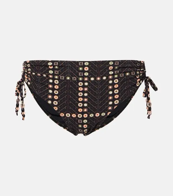 MARANT ETOILE Prudige Printed Bikini Bottom - Black