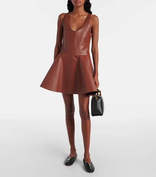 JW Anderson Peplum Leather Minidress