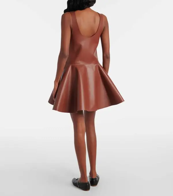 JW Anderson Peplum Leather Minidress