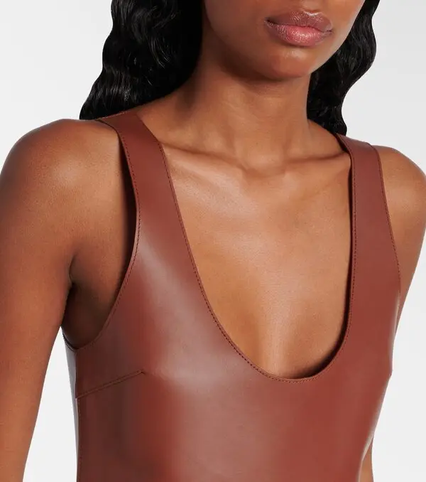 JW Anderson Peplum Leather Minidress