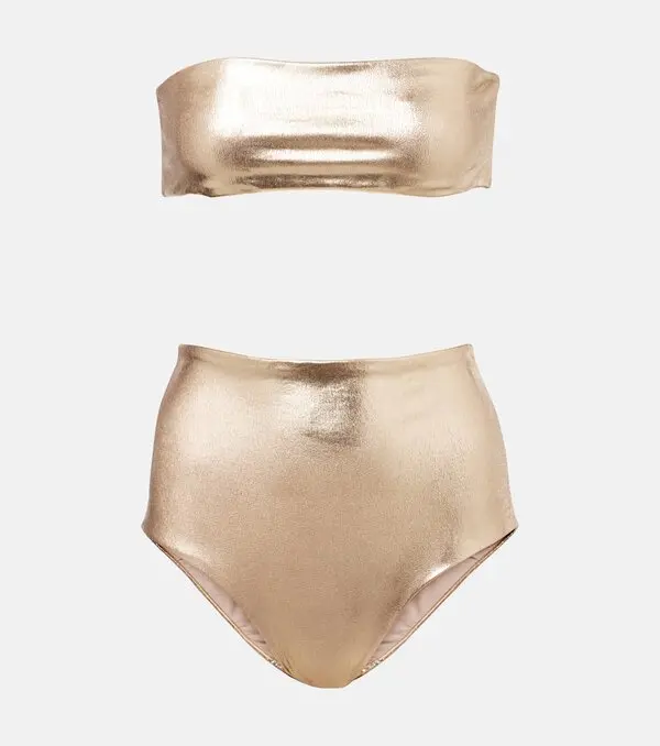 ADRIANA DEGREAS Bandeau Bikini - Gold