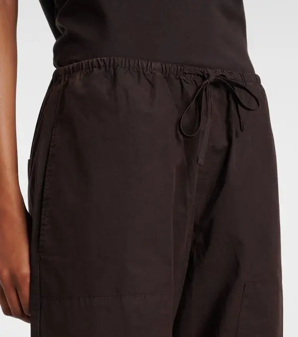 LESET Kyoto Cotton Wide-leg Pants - Brown