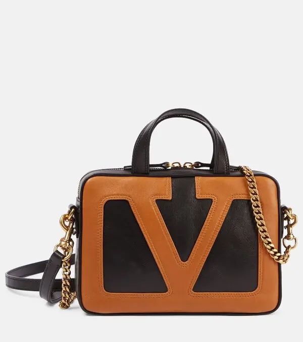 Valentino Garavani Viva Superstar Leather Crossbody Bag - Black