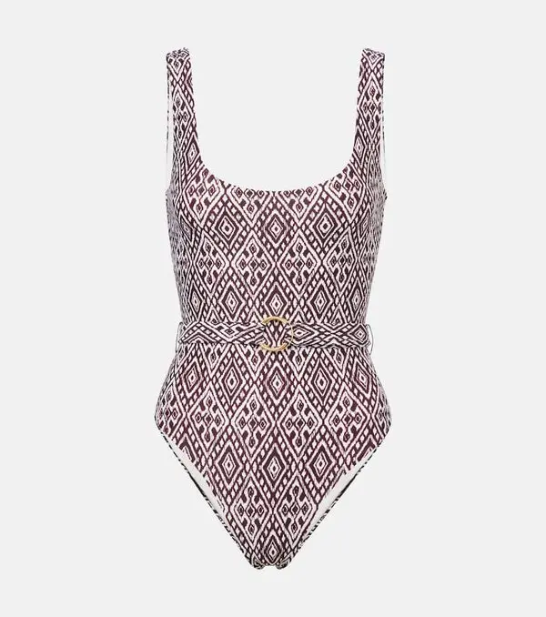 Melissa Odabash Rio Belted One Piece Swimsuit - Brown
