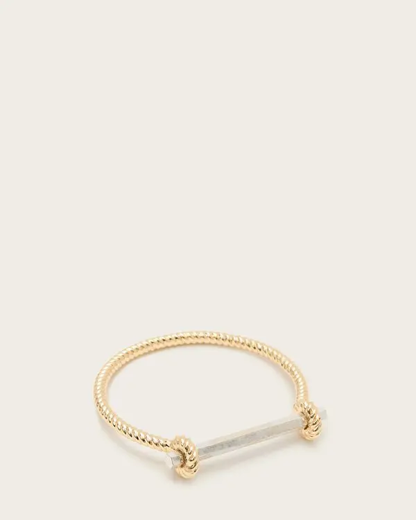 ALLSAINTS Heidi Rope Bangle - Gold Mix
