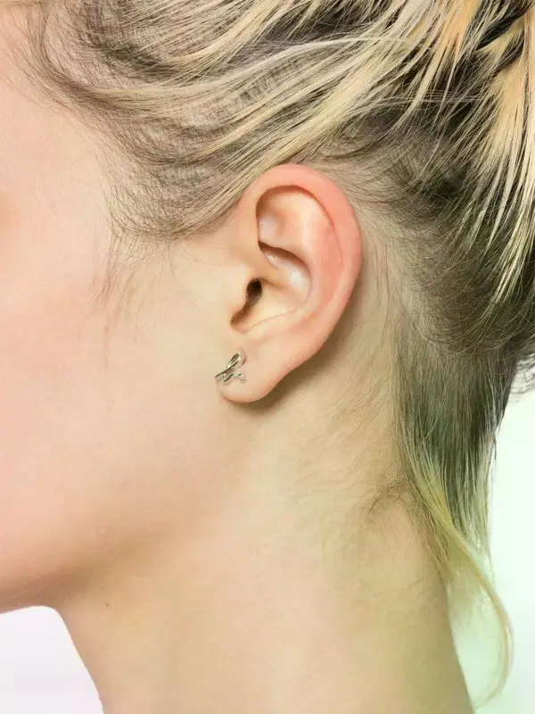 AGNÈS B. Logo Stud Earring