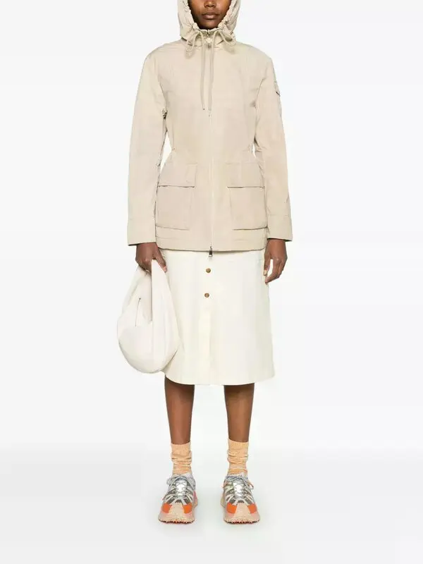 Moncler Buttoned-up Midi Skirt - Neutrals