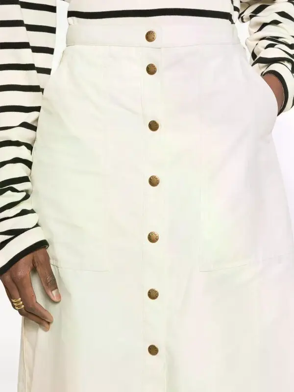 Moncler Buttoned-up Midi Skirt - Neutrals