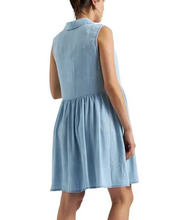 RIPE MATERNITY Bec Chambray Dress - Blue