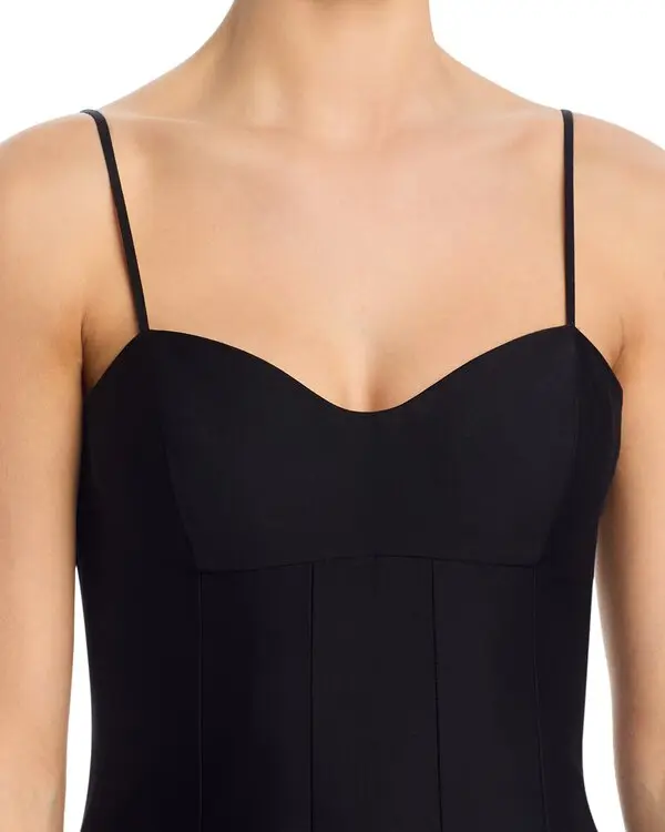 French Connection Sateen Pleated Midi Dress