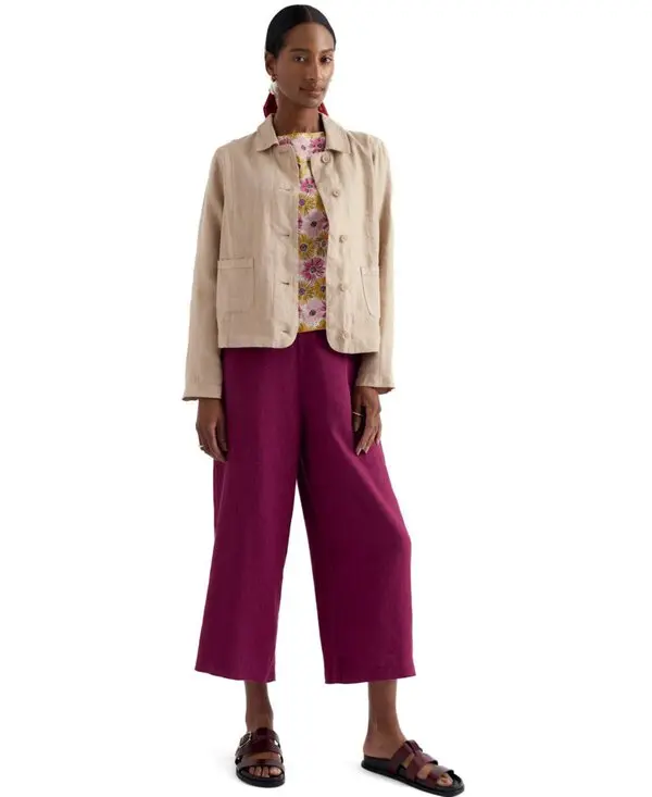 SEASALT CORNWALL Merrivale Culottes - Dark Freesia