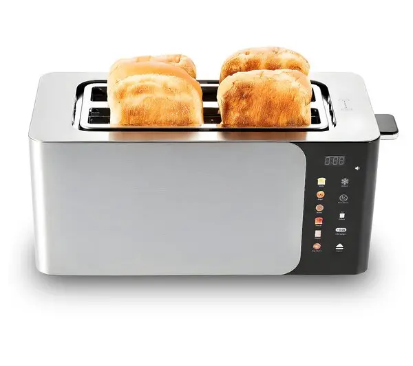 ELITE Cuisine 4-slice Longslot Toaster W/ Digit Al Image Screen - One-color
