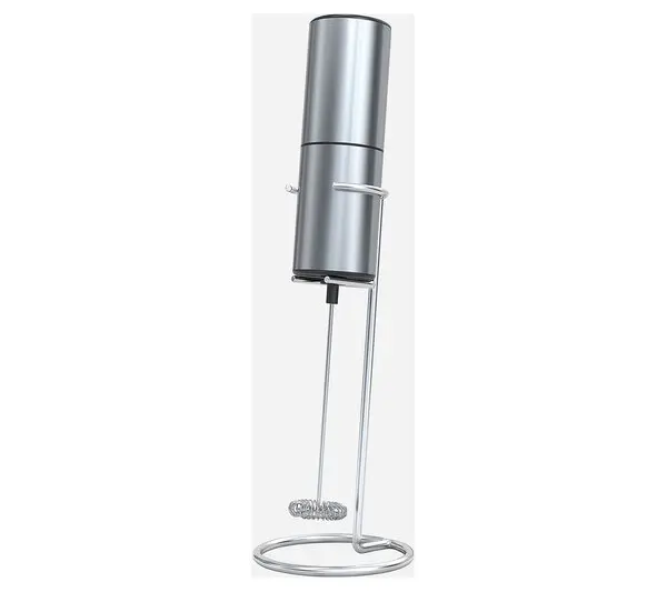 ELITE Cuisine Stainless Steel Milk Frother With Stand - Silver