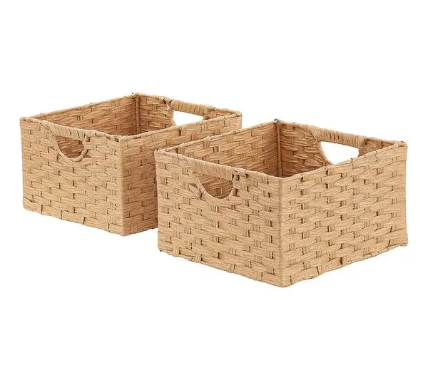 SEVILLE CLASSICS Handwoven Storage 2-pack Baske Set