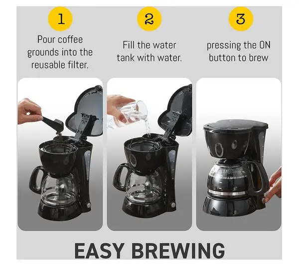 ELITE Cuisine 4-cup Brew & Drip Coffee Maker