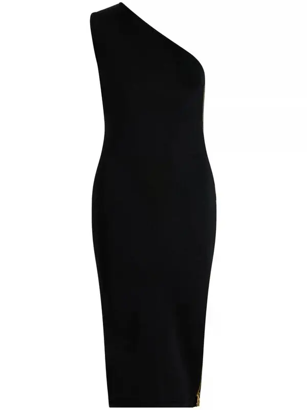 PATOU One-shoulder Knitted Midi Dress
