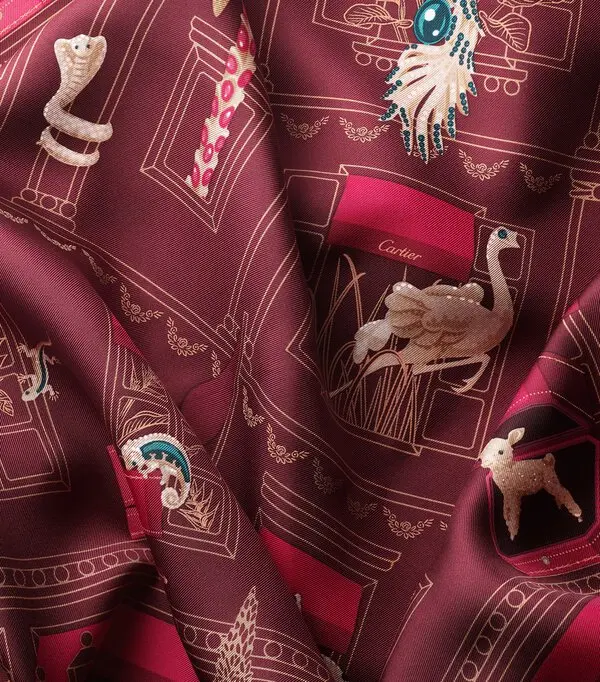 Cartier Silk Precious Address Scarf