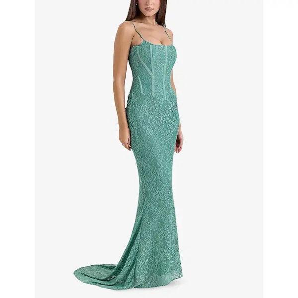 house of cb green lace dress Rent House Of Cb Green Dress UK 8