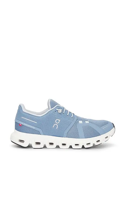 On Cloud 6 Sneaker - Chambray & White