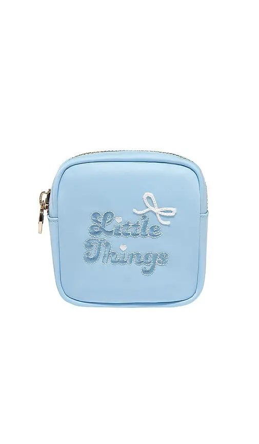 Stoney Clover Lane Little Things Embroidered Mini Pouch - Periwinkle