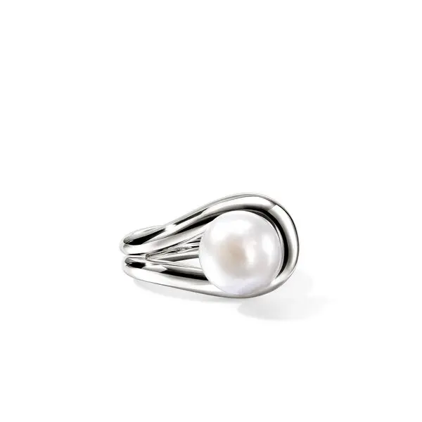 John Hardy Surf Ring With Pearl - Sterling Silver