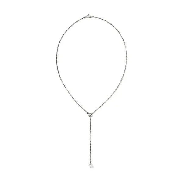 John Hardy Y Necklace With Diamond And Pearl