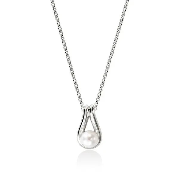 John Hardy Surf Pearl Pendant Necklace - Sterling Silver