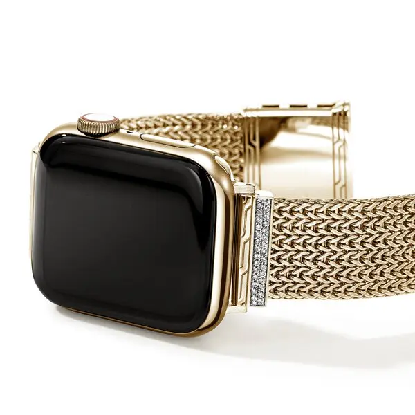 John Hardy Diamond And Smartwatch Strap - Gold