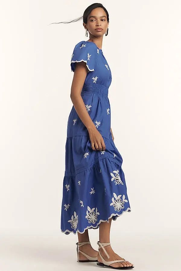 anthropologie somerset maxi dress The | A-line Smocked Waist Dress line silhouette Anthropologie Somerset Maxi Dress Pink