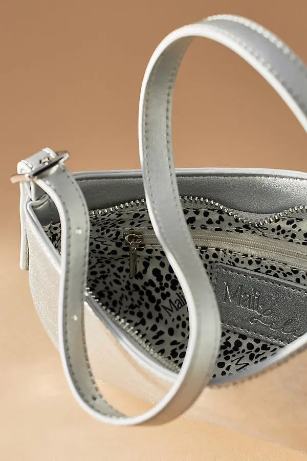 MALI + LILI Imani Metallic Shoulder Bag - Silver